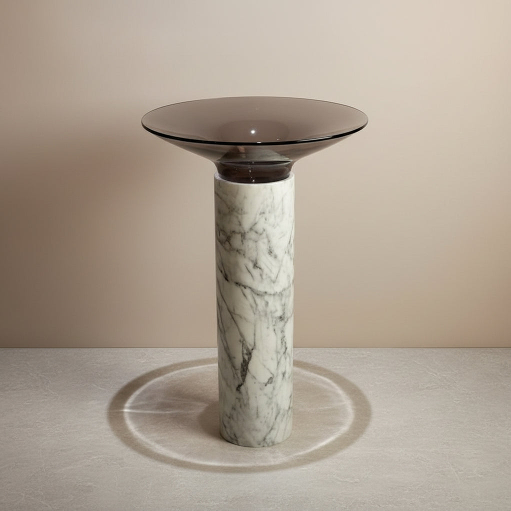 Stone Pedestal Basin with Acrylic Top | Luxury Designer Wash Basin ...