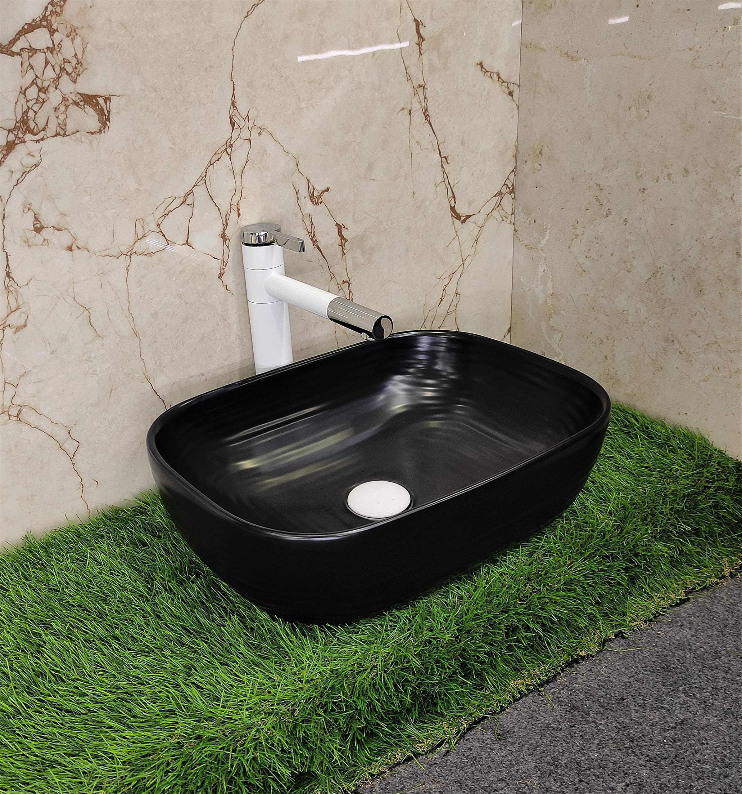 MOST Wash Basin Dimension Matt Finish Ractengle Design, Countertop, Ta ...